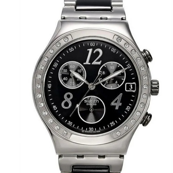 Swatch | Accessories | Swatch Swiss Chronograph Date Silver Mens Watch ...